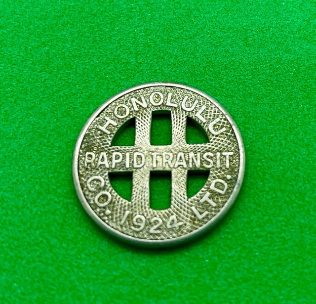 1924 HONOLULU HAWAII Rapid Transit Token -Vintage $4.99 - PicClick