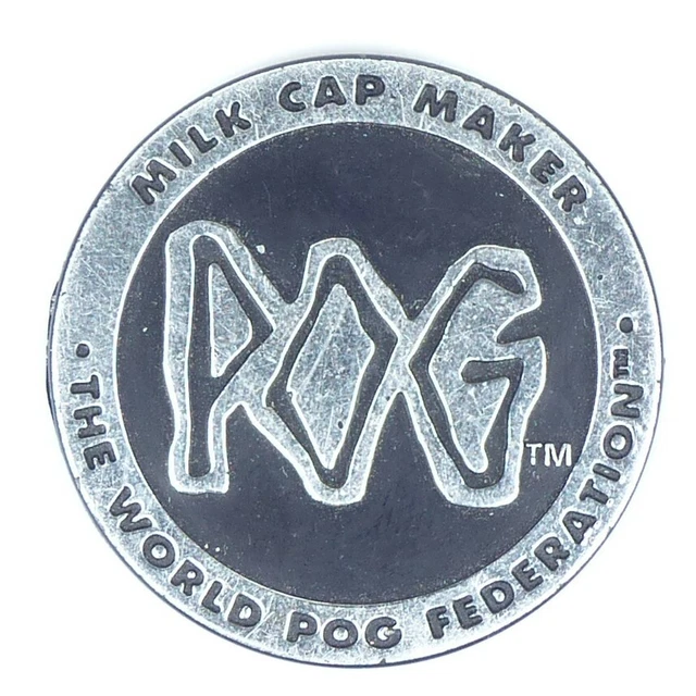 PLASTIC POG SLAMMER Kini 1994 World Pog Federation WPF Milk Cap Maker ...
