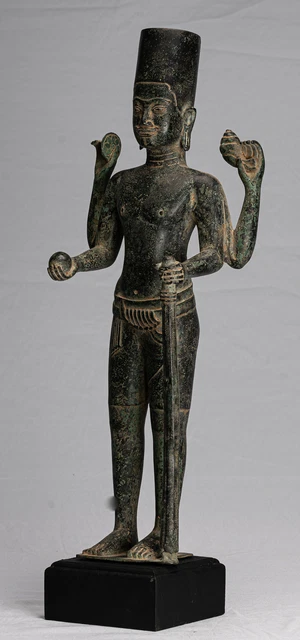 ANTIQUE KHMER STYLE Phnom Kulen Vishnu Statue - Protector & Preserver ...