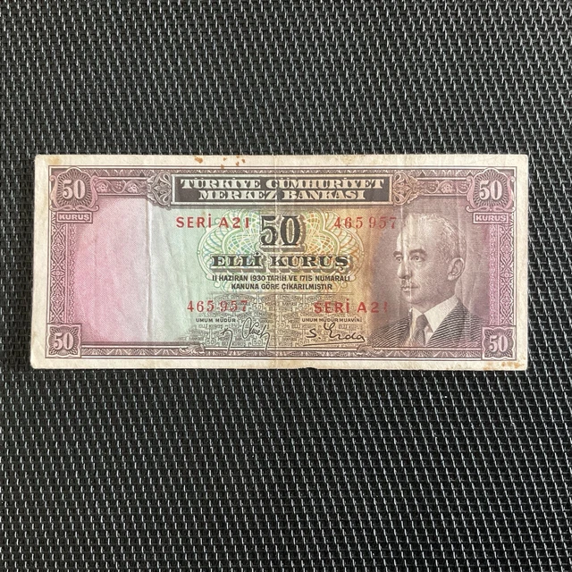 TURQUIE: 50 KORUS 1940/44, Pick 133, TB+/F+ 💥 EUR 20,00 - PicClick FR