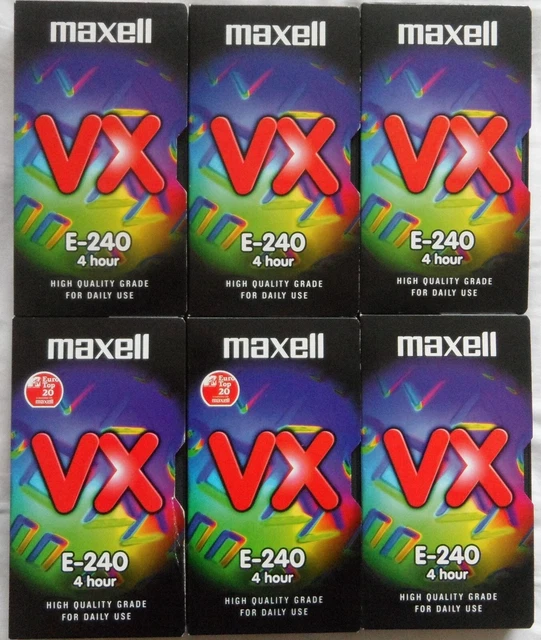 6 X MAXELL VHS VIDEO TAPES E240 - USED - minimal use - Music Concerts £ ...