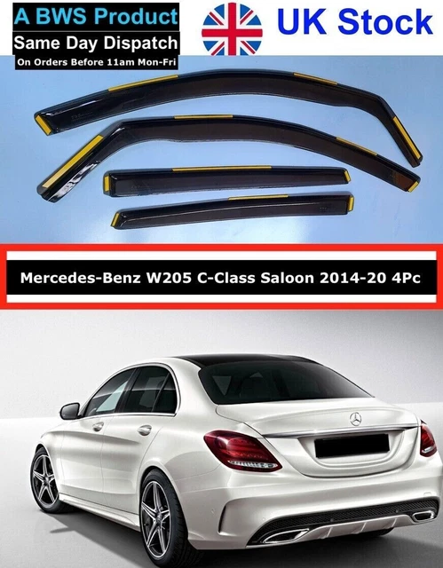 MERCEDES W205 C-CLASS Saloon 2014-2020 4Pc BWS Brand Wind Deflectors UK ...