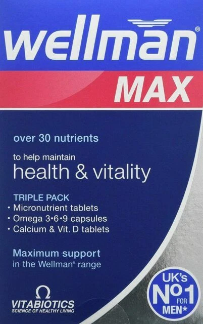 VITABIOTICS WELLMAN MAX Tablets - 84 Count box damaged £13.90 - PicClick UK