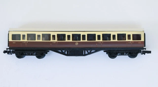 N GAUGE COACH in GWR Chocolate Cream 1st & 3rd Composite 9003 £10.78 ...