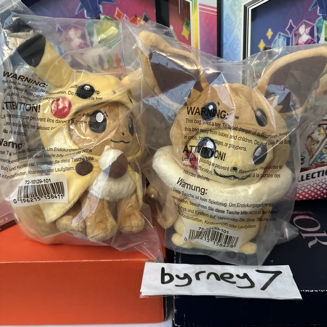 EEVEE + PIKACHU Cape Poke Plush Poncho Pokemon Center Official Factory ...