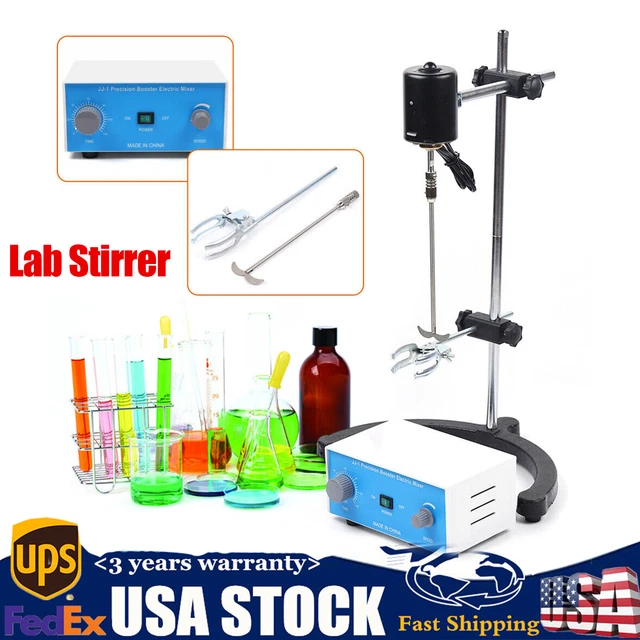 3000RPM ELECTRIC LAB Stirrer 120W Laboratory Precision Mixer Agitator ...