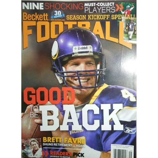 BRETT FAVRE BECKETT football MINNESOTA VIKINGS season kickoff special £ ...