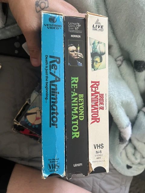 REANIMATOR HORROR VHS Vestron Video Beyond & Bride ALL 3!! Rare ...