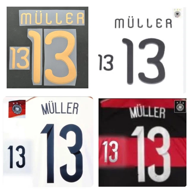 GERMANY MULLER #13 home or away 2010 name print and number World Cup ...