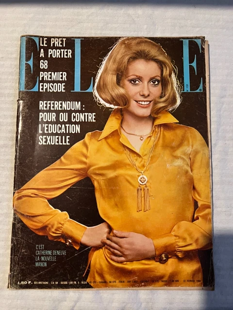 ELLE FRANCE, FEBRUARY 1968. Catherine Deneuve, Guy Béart £14.95 ...