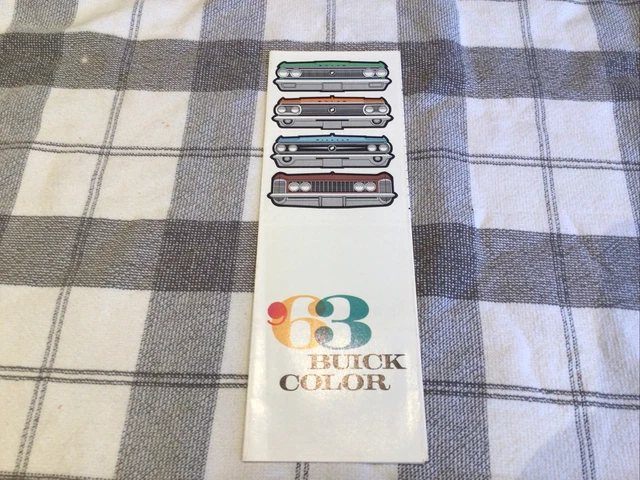 1963 BUICK COLOR CHART LeSabre Wildcat Electra Skylark Riviera EUR 15 ...