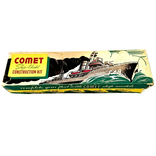 COMET SHIP MODEL Construction Kit K7 Cruiser 1945 Damage On Box No ...