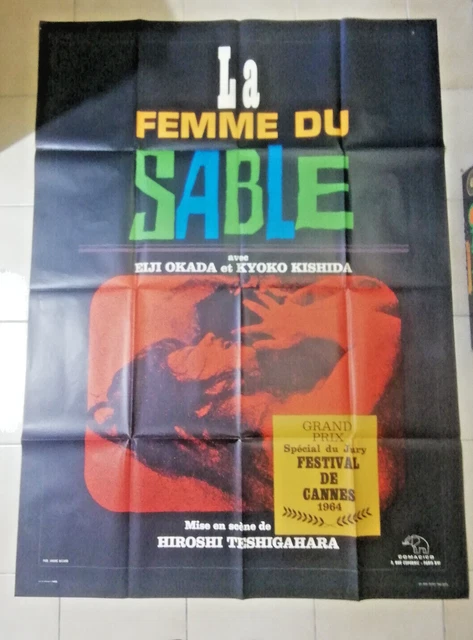 ANCIENNE AFFICHE DE cinéma originale - " LA FEMME DU SABLE" - 160 x 120 cm EUR 50,00 - PicClick FR