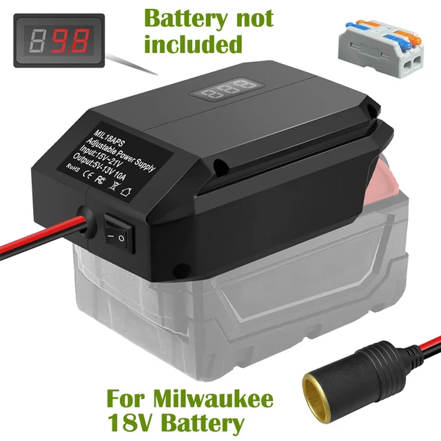 FOR MILWAUKEE M18 Battery 18V to 12V Step-Down Converter Power Wheel ...