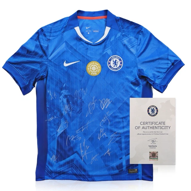 CHELSEA FC SQUAD Signed 2025/26 Home Shirt TCCAuthentication £1,026.67 ...