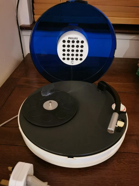 VINTAGE PHILIPS UFO 1960's Portable Turntable Record Player Space Age ...