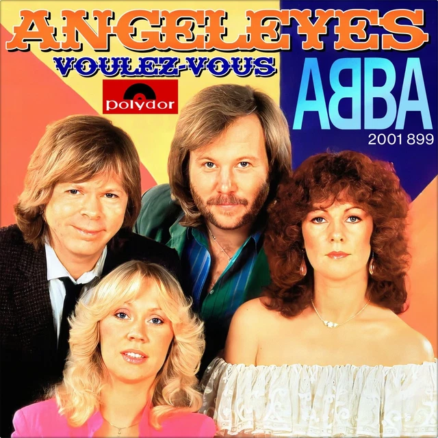 REPRO PHOTO ABBA Angeleyes / Voulez-Vous AGNETHA POLYDOR 7" Single Size ...