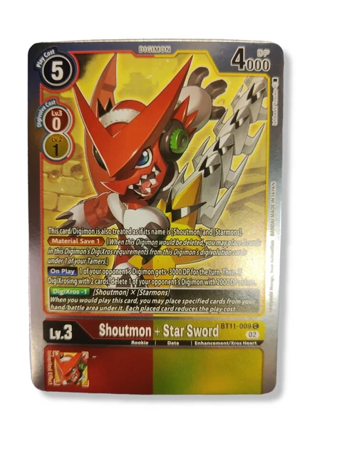 DIGIMON SHOUTMON + Star Sword FOIL phase dimensionnelle commune EUR 3,28 - PicClick FR