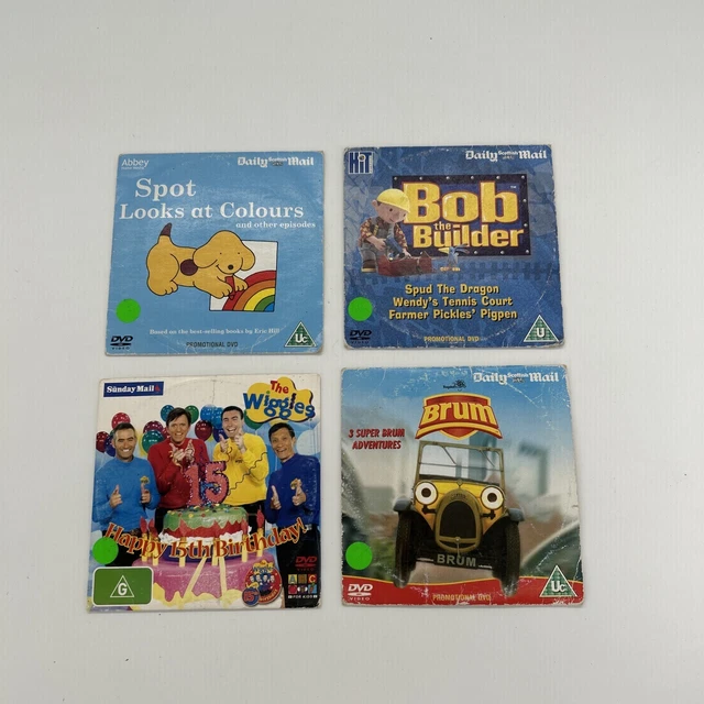 CHILDREN PROMOTIONAL DVD’S X 4 - Daily Mail - Bob The Builder-Wiggles ...