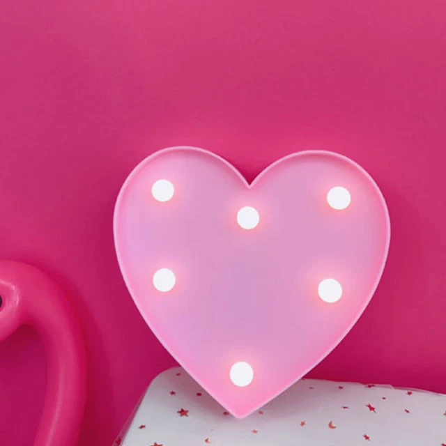 HEART SHAPED MARQUEE Light Heart-shaped LED Night Decorative Lamp £9.18 ...