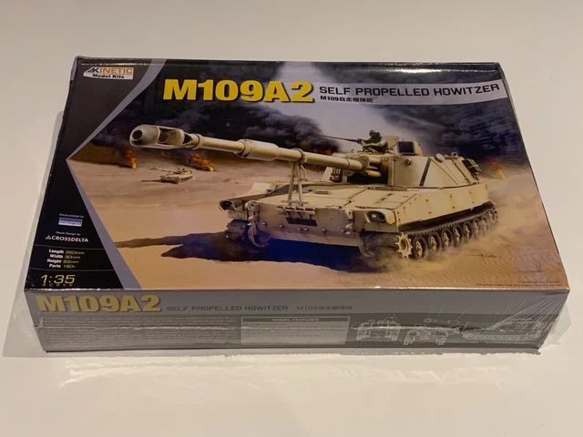 1/35 KINETIC MODEL Kits M109A2 Self Propelled Howitzer Plastic Model ...