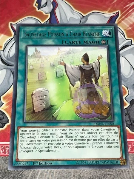 CARTE YU GI OH SAUVETAGE POISSON A CHAIR BLANCHE DANE-FR098 EUR 1,20 - PicClick FR
