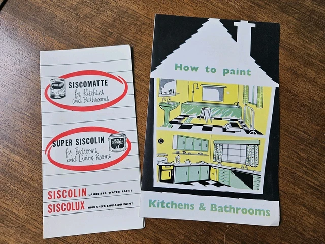 GENUINE 1950S VINTAGE DIY - Paint Sample Leaflets by Sissons Brothers ...