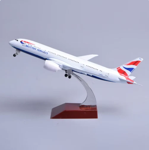 18CM B787 BOEING British Airways BA With Wheels Metal Aircraft Plane ...