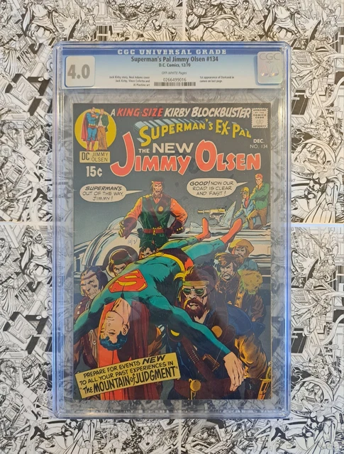SUPERMANS PAL JIMMY Olsen #134 Gcc 4.0 1Ère Application Camée. Darkseid ...