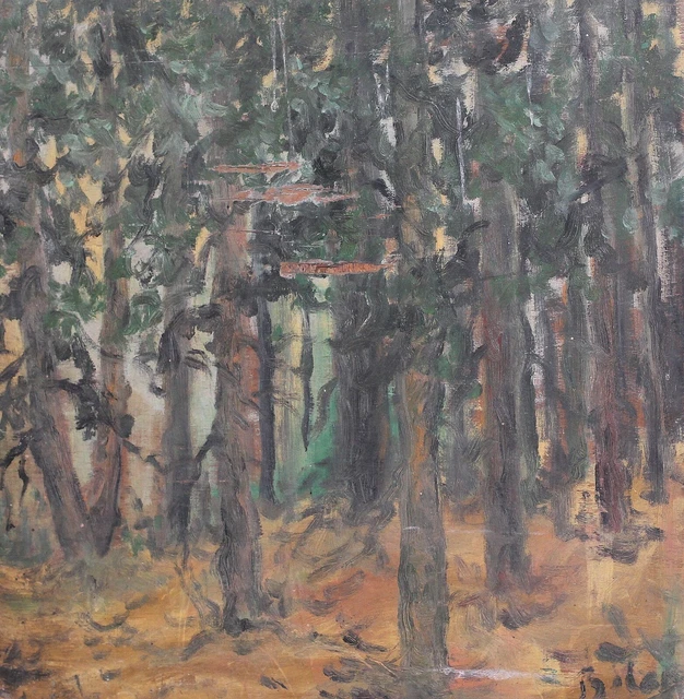 TABLEAU ANCIEN HUILE impressionniste paysage forestier EUR 169,52 - PicClick FR