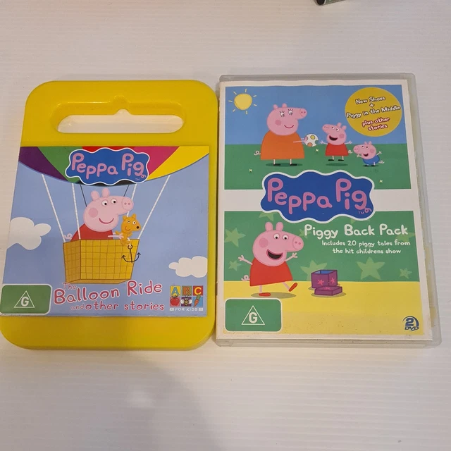 2X PEPPA PIG - The Balloon Ride And Other Stories 3 Discs Piggy Back ...
