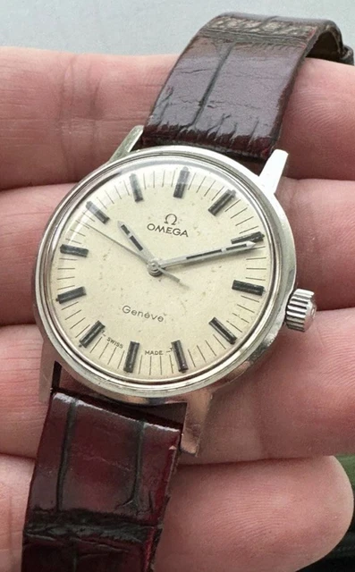 OMEGA GENEVE ACCIAIO Inox)Buon Funzionamento (Avvolgimento Manuale ...