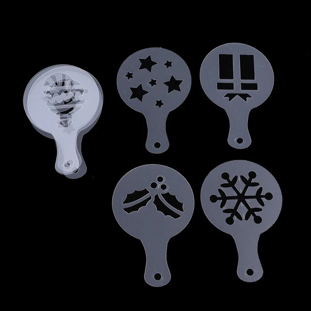32 PCS COFFEE Tools Template Decorating Stencil Cappuccino Templates ...