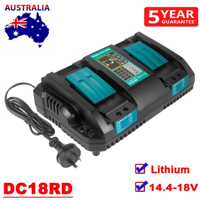 DC18RD DUAL PORT Rapid Battery Charger FOR Makita 18V Li-ion LXT ...