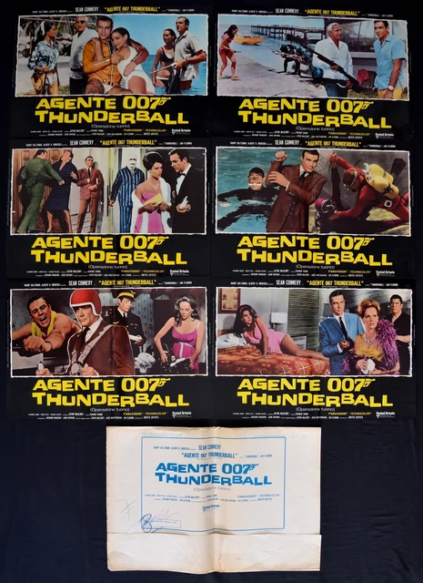 FOTOBUSTE AGENTE 007 THUNDERBALL Sean Connery Claudine Auger Spy F226 EUR 199,99 - PicClick IT