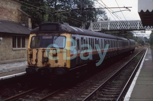 35MM RAILWAY SLIDE of Class 305 EMU 305511 @ Broadbottom Copyright to ...