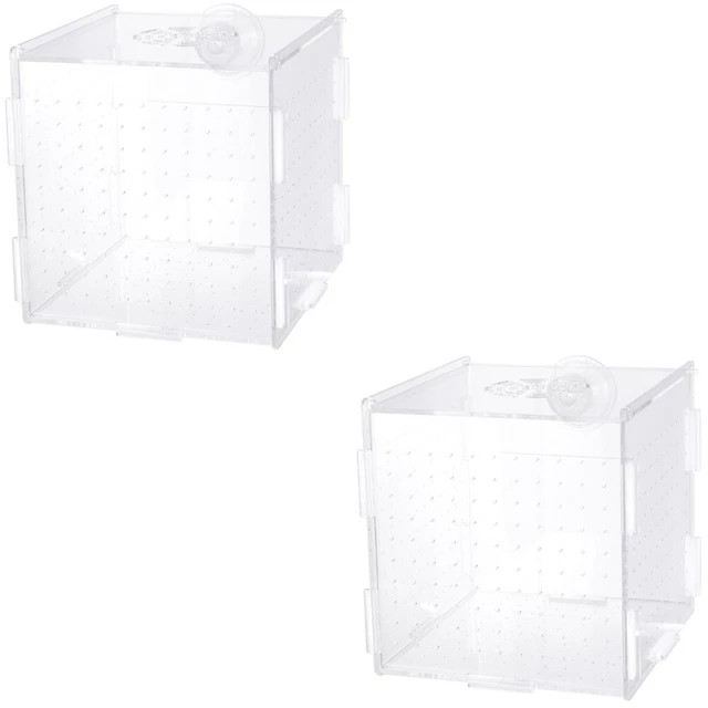 FISH ISOLATION BOX Aquarium Breeder Tank Betta Breeding Tank Birthing ...