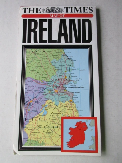 1995 THE TIMES Map of Ireland large foldout map $12.99 - PicClick