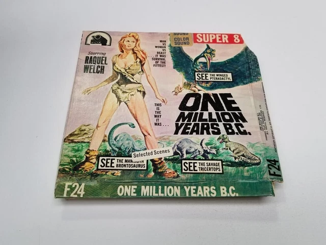 ONE MILLION YEARS B.C. Super 8 Film Reel w/Original Box Color Sound ...