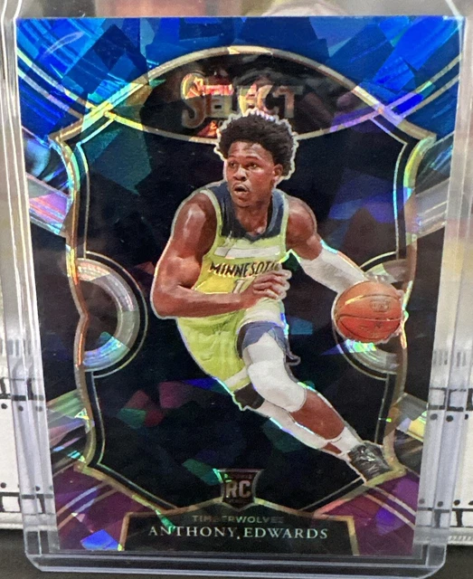 2020-21 SELECT ANTHONY EDWARDS bleu blanc violet glace fissurée Prizm ...