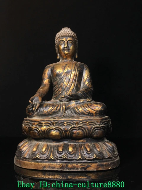 13 '' VIEUX Bouddha Shakyamuni en bronze tibétain EUR 438,00 - PicClick FR