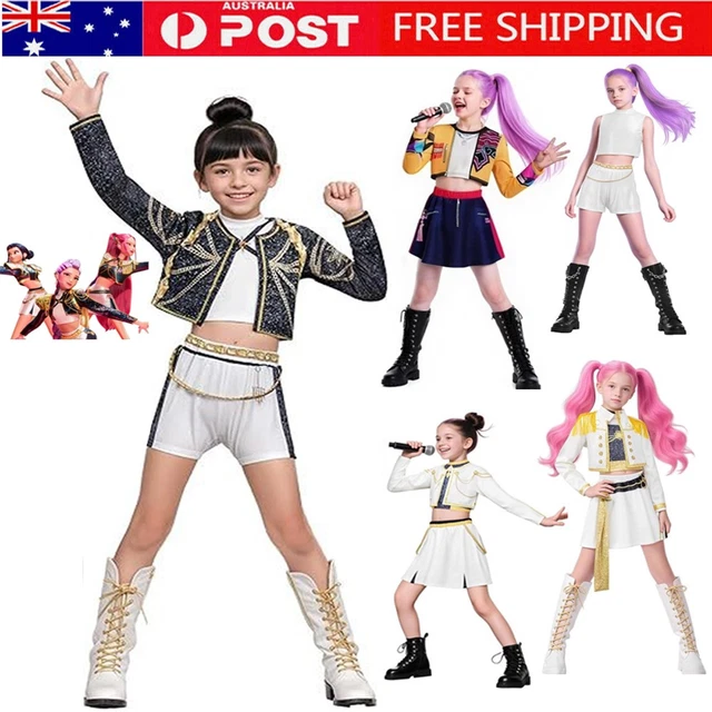 COSTUME K-POP DEMON Hunters Zoey Rumi Mira Cosplay Kids Fancy Dress ...