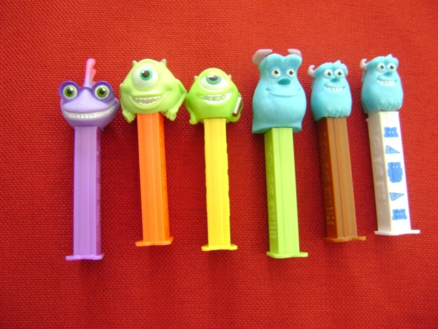 PEZ MONSTERS INC /University Disney Pixar 6 Disp 3 Sully Sulley 2 Mike ...
