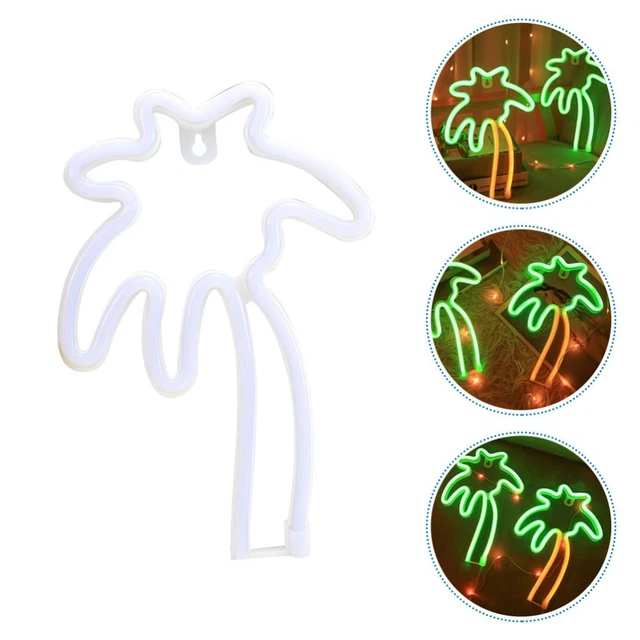 NEON BEDROOM LED Neon Light Palm Tree Neon Light Decoration No Battery ...