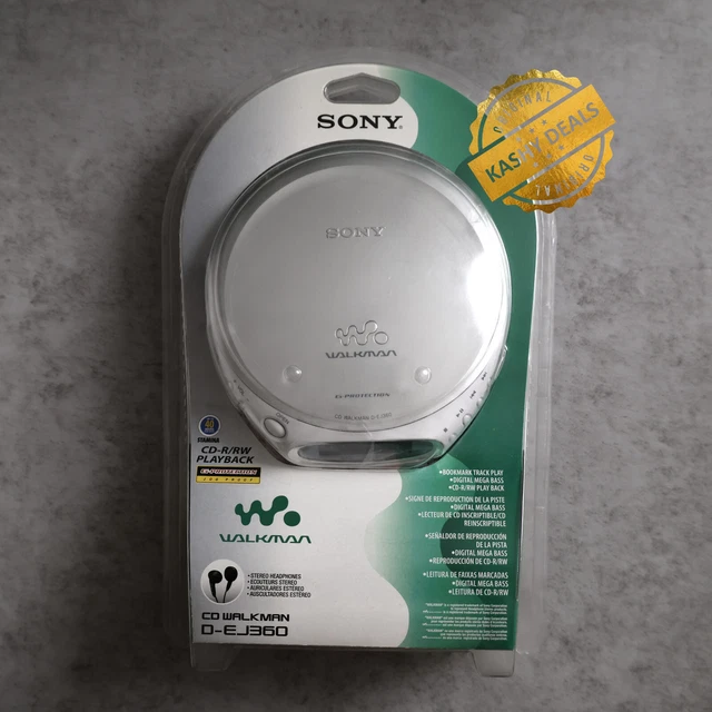 VINTAGE SONY CD Walkman D-EJ360 Portable CD Player - Silver - NEW ...