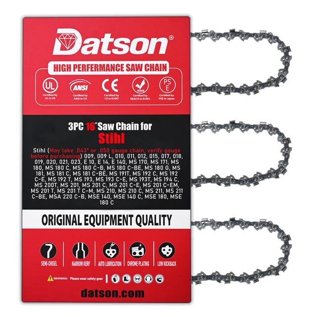 3PCS,16 INCH CHAINSAW Chain FOR Stihl MS 180 G,MS 181,MS 181 C,3/8"LP ...