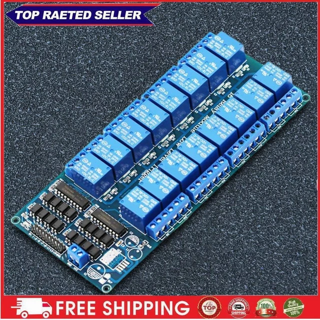 RELAY MODULE LED Indicator Relay Interface Board with Optocoupler (16 ...