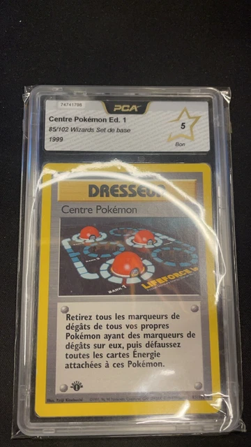 CARTE POKÉMON UNCO Centre Pokémon 85/102 PCA 5 Set de Base Édition 1 FR ...