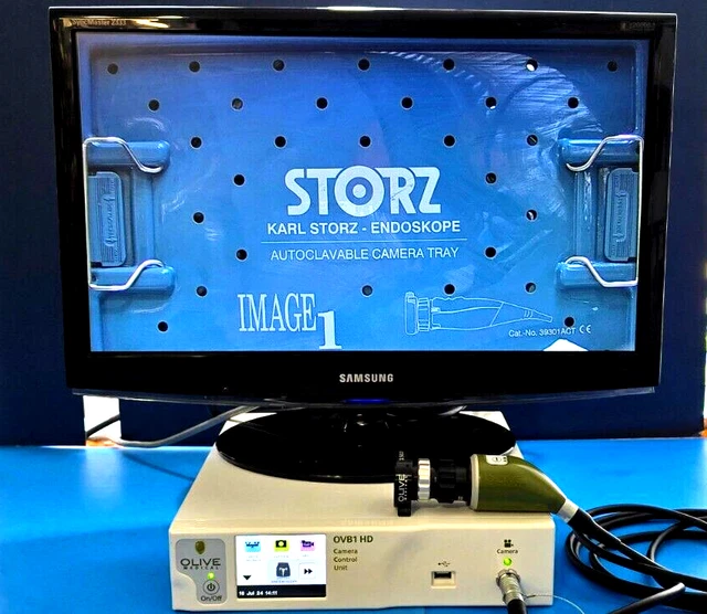 KARL STORZ 495NCS Fiber Optic Cable W-OLIVE Medical Camera Head with ...
