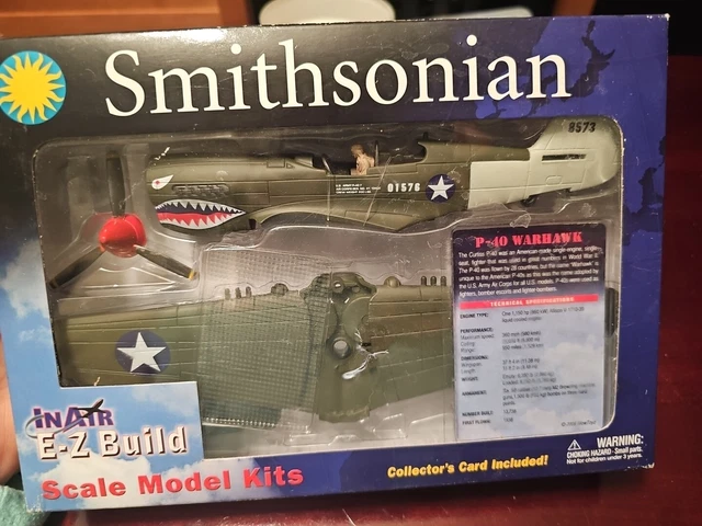 SMITHSONIAN INAIR E-Z Build Model Kit - P-40 Warhawk - 1:48 Scale $20. ...